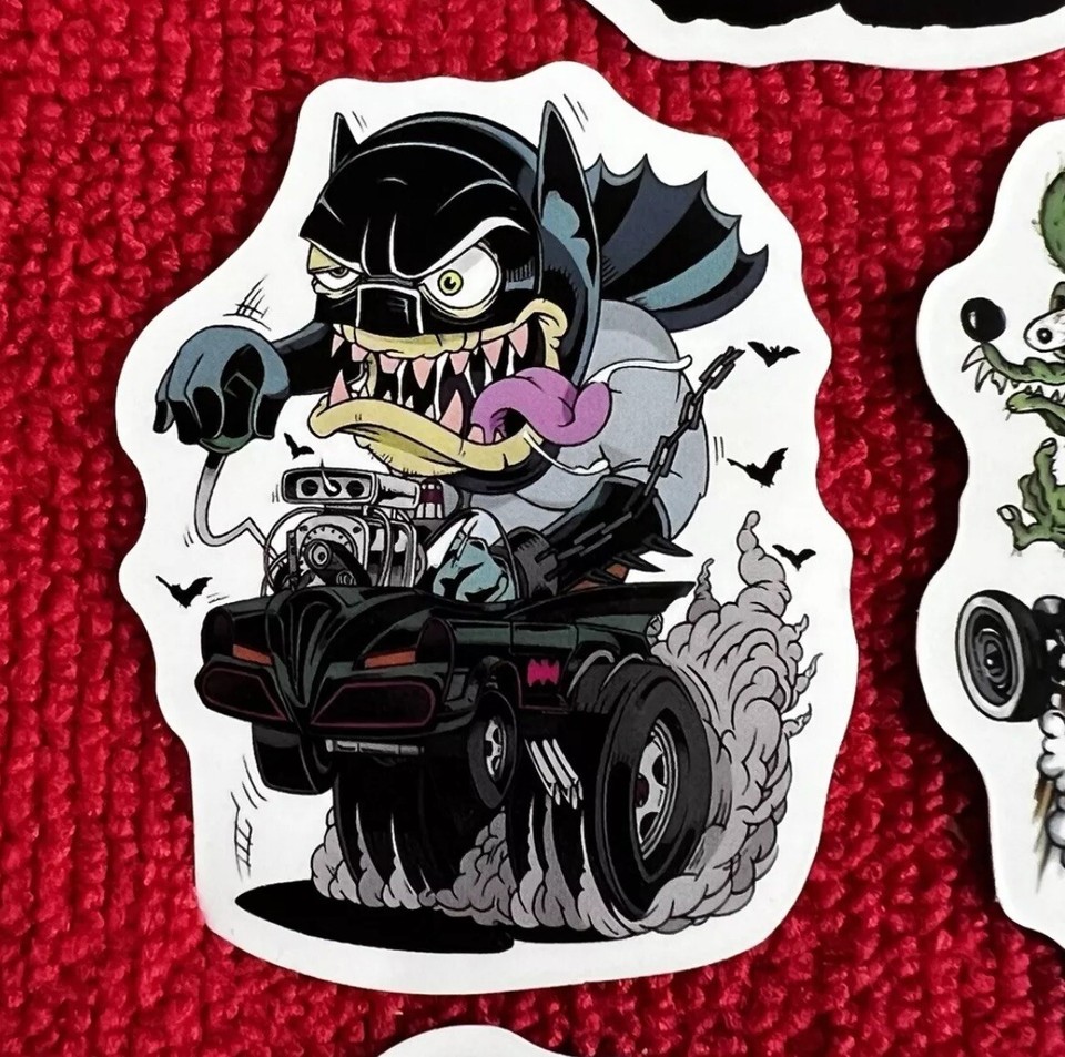 🔥 24 Rat Fink Mouse Ed Big Daddy Roth Hot Rod Art Vinyl Decal Sticker ...