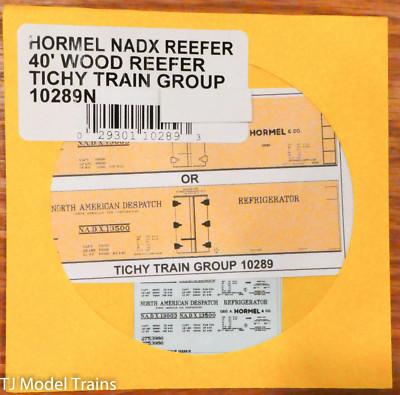 Tichy Train Group Decal #10289N Hormel NADX 40' Wood Reefer (Decal) | eBay
