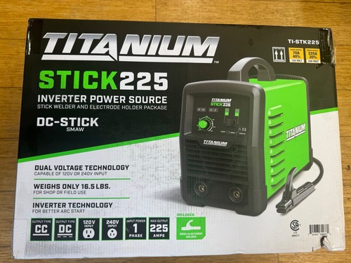 Titanium TI-STK225 Inverter Welder with Electrode Holder for sale ...