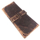 Antique Victorian Railroad Wallet Ticket Stamps Holder Brown Leather ...
