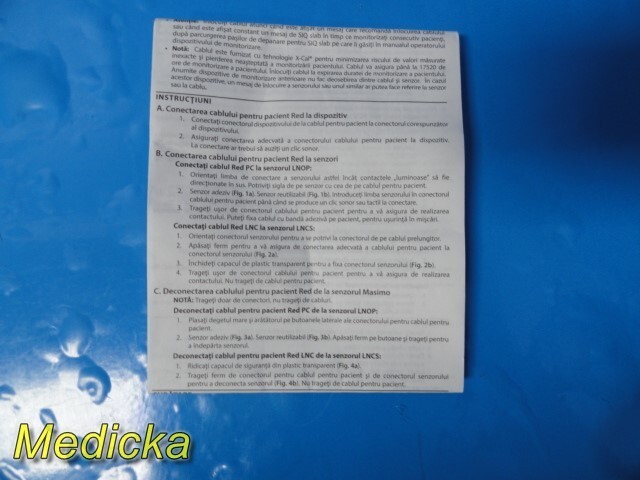 2022 Masimo Corp 3345 SpO2 Patient Cable RD Rainbow for Use W/ Rainbow ...