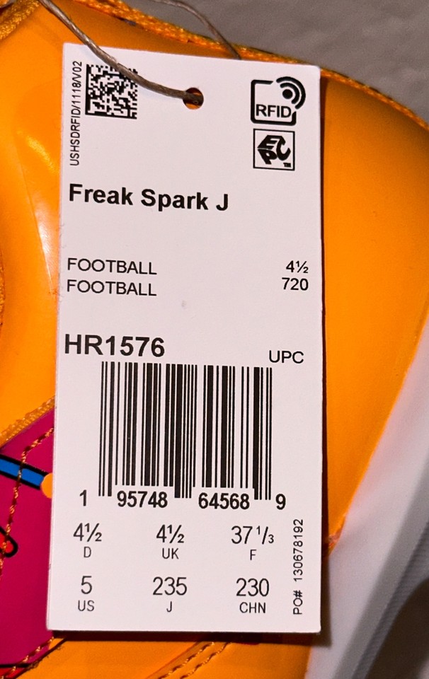 ADIDAS Simpsons Freak Spark Donut Orange Pink Molded Football Cleats ...