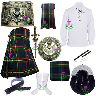 Scottish Kilt Outfit Set 10PCS MacLaren Tartan /Highland attire set ...
