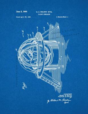 Flight Simulator Patent Print Blueprint | eBay