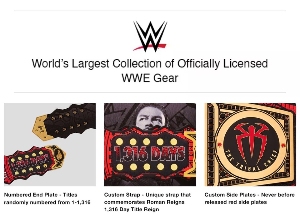 WWE Roman Reigns 1,316 Days SIGNED LE #1106 of 1316 Signature Series ...