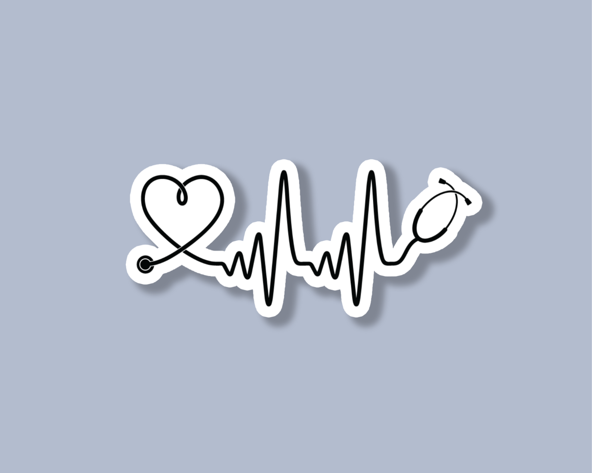 Stethoscope Heart Decal Heart Stethoscope With Personalized Name Vinyl