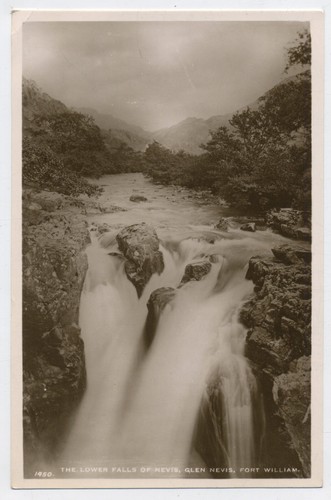 The Lower Falls of Nevis Glen Nevis Fort William Vintage Real Photo ...