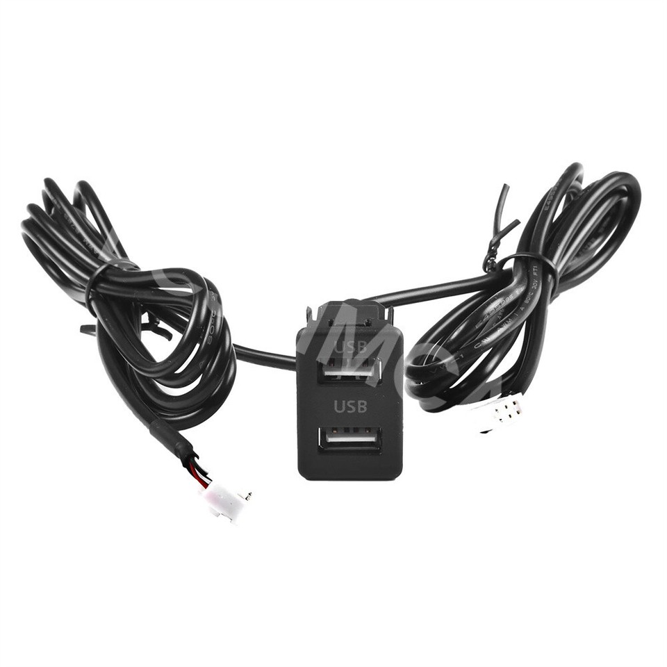 4/6 Pin to Dual USB Port Panel Extension Cable Adapter For Car Dash ...