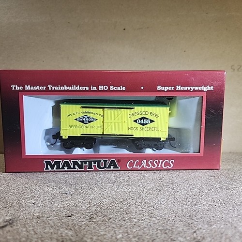 HO MANTUA CLASSICS WOODEN VINTAGE FREIGHT CAR HAMMOND CO. 1860 REEFER ...
