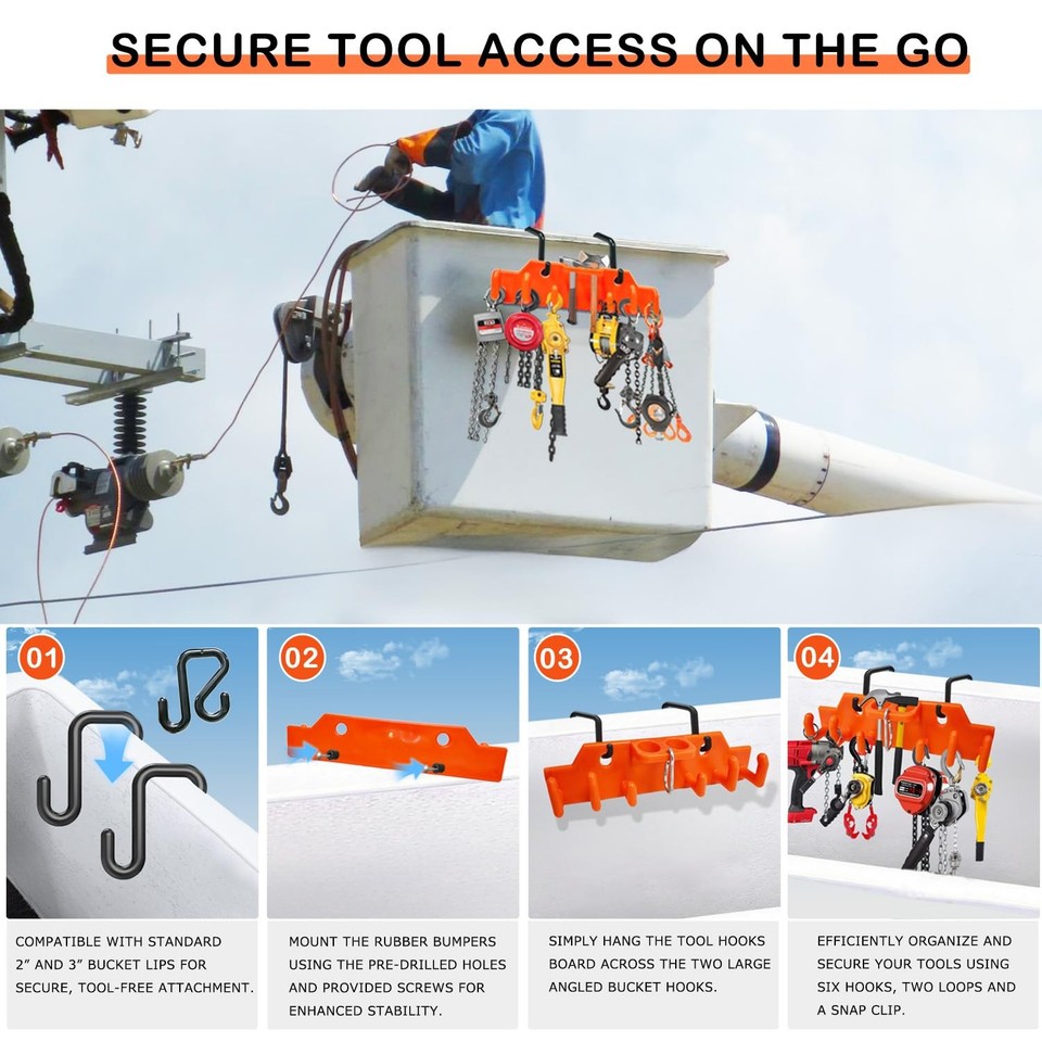 Lineman Tool Board, Bucket Truck Hook Organizer, Bucket Truck ...
