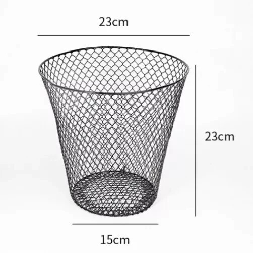 3 x Wire Mesh Round Waste Basket | Trash Can Mesh Round Open ...