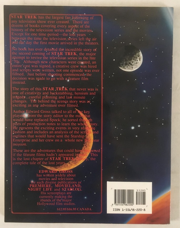 1989 Trek: The Lost Years, by Edward Gross Star Trek History Good ...