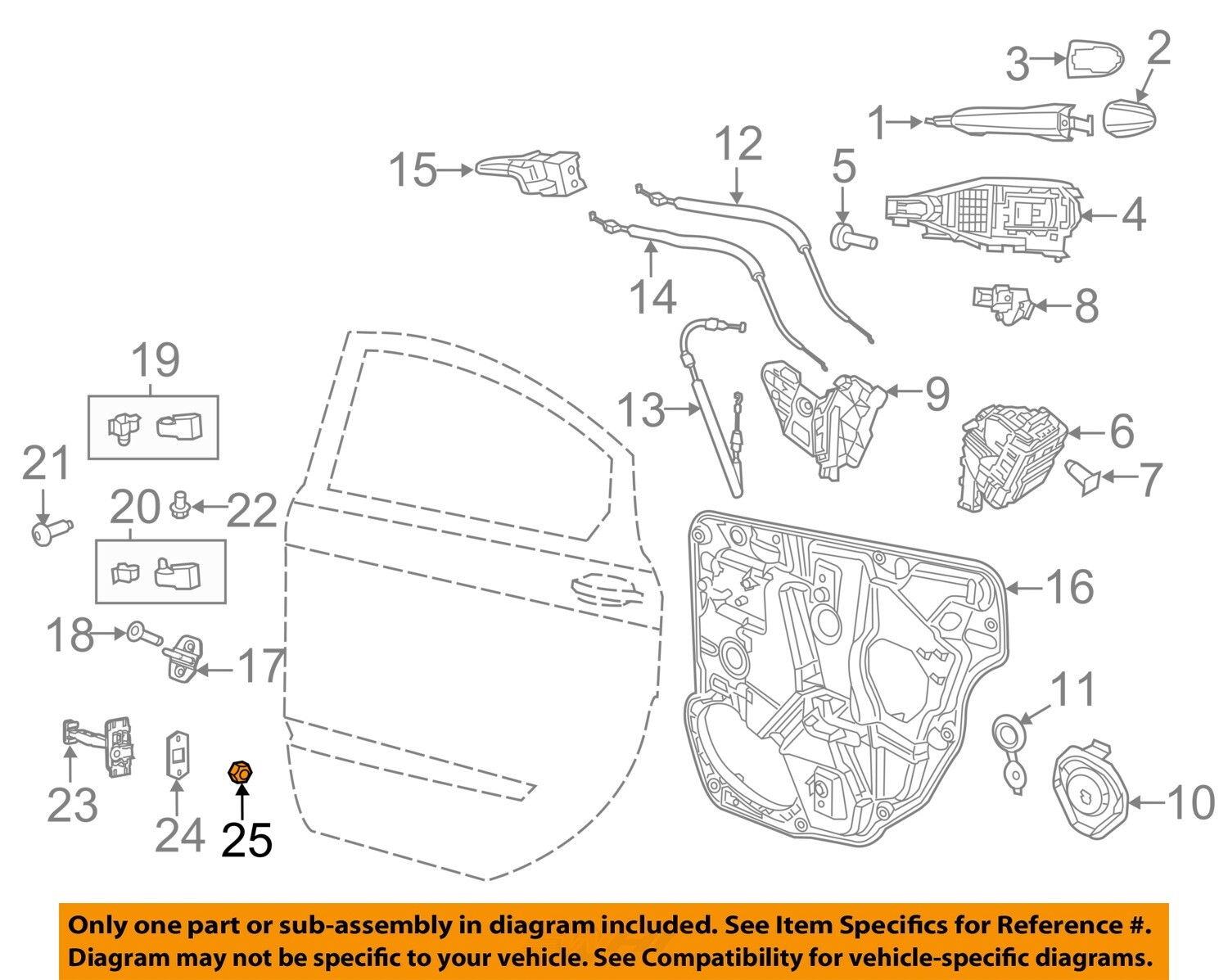 CHRYSLER OEM Lock -Rear Door-Check Strap Nut 6106121AA for sale online ...