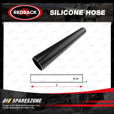 1 pc Redback 1-1/2" Silicone Hose - Straight Black Chemical Resistance | eBay Australia