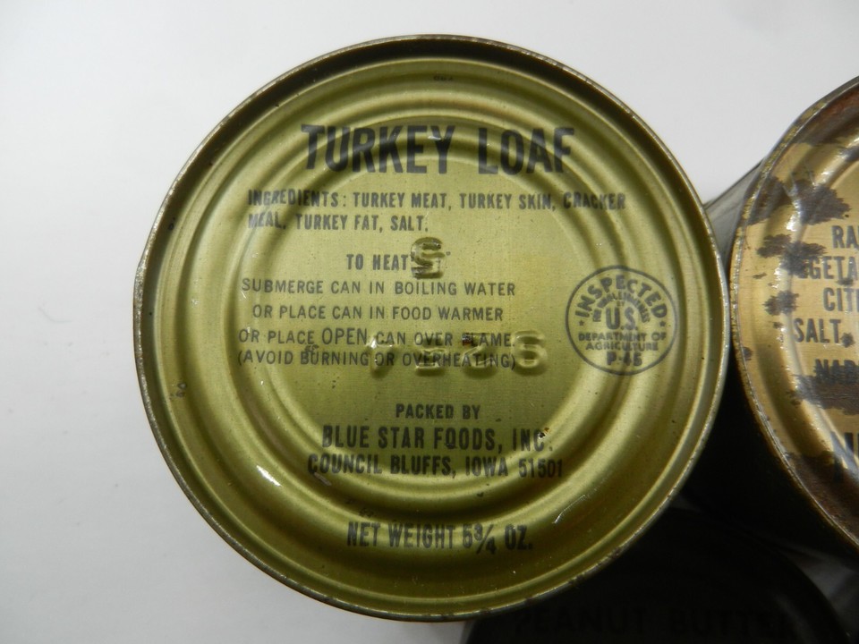 Vietnam War Era C-Ration MRE Military Ration - Turkey Loaf B-3 Ration ...