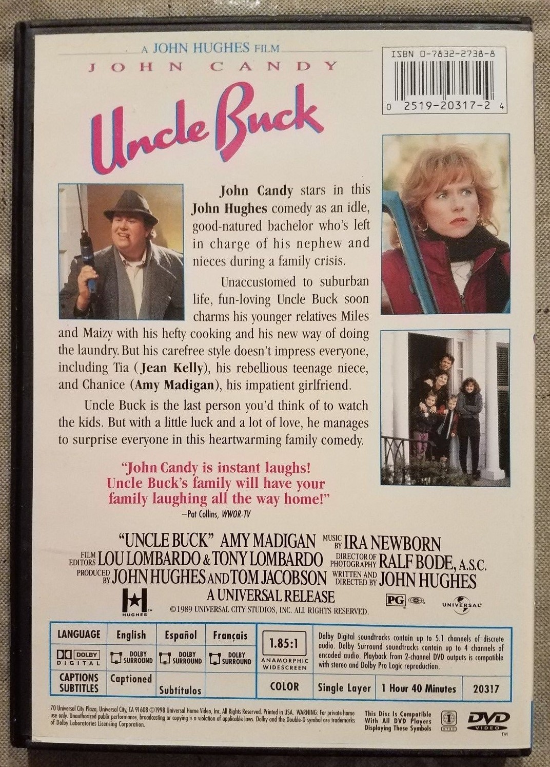 Uncle Buck (DVD, 1998, Widescreen) John Candy, Macaulay Culkin, Amy ...