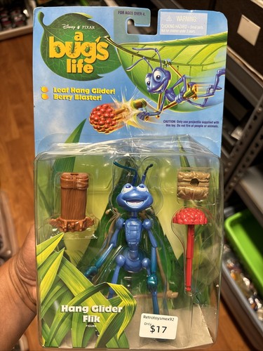 Vintage 1998 Mattel A Bug's Life Hang Glider Flik Action Figure ~ NIB ...