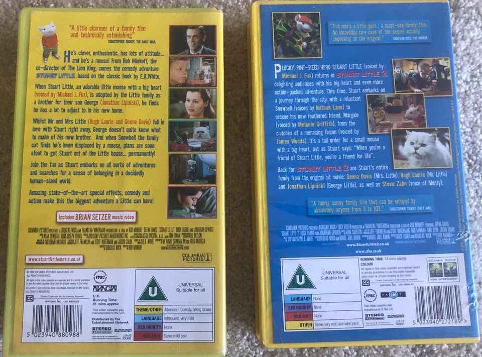 Stuart Little & Stuart Little 2 - VHS video Films | eBay