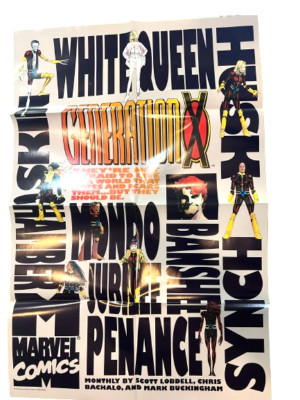 Marvel Comics Generation X Poster White Queen, Jubilee, Banshee, Husk ...