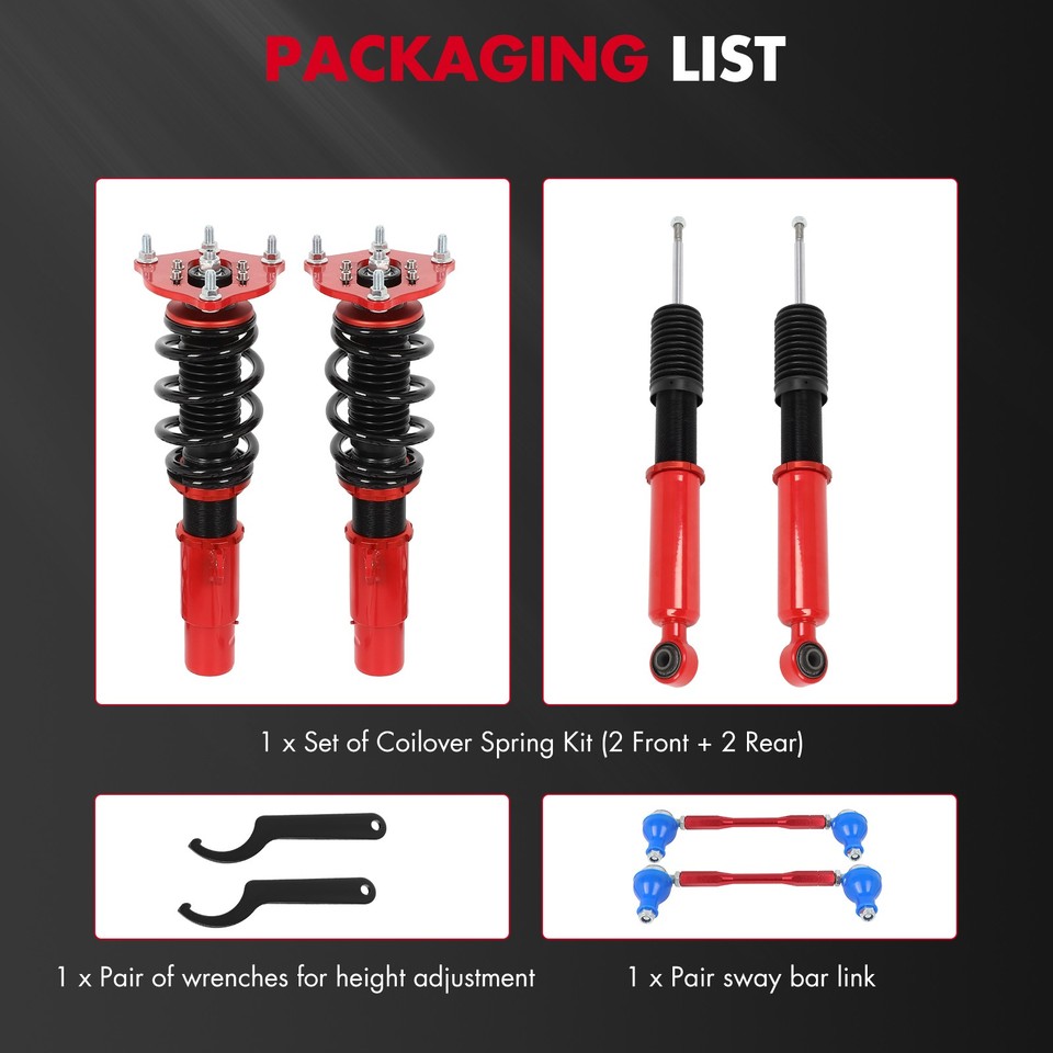 Coilovers Shocks For Honda Civic Hatchback 16-21 Suspension Lowering ...