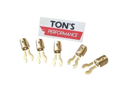 Fork Brass Spark Plug Wire Ends Clips Crimp terminals Maytag Briggs Hit ...