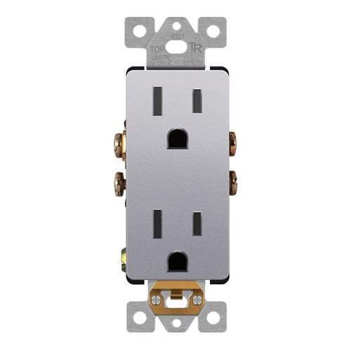 Matte Finish Decorator Receptacle with Interchangeable Face Cover ...