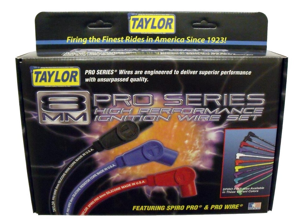 Taylor Cable 8mm race fit Spiro-Pro 11in 135 blue 76646 | eBay