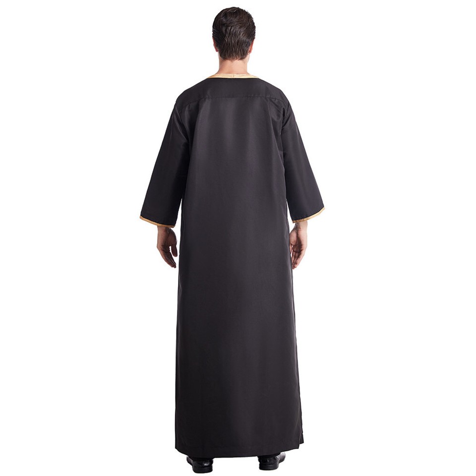 Mens Saudi Arab Muslim Robe Long Thobe Jubba Dishdasha Thawb Thoub ...
