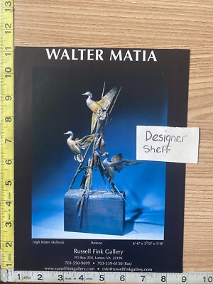 Walter Matia Bronze High Water Mallards Sculpture 2006 Print ...