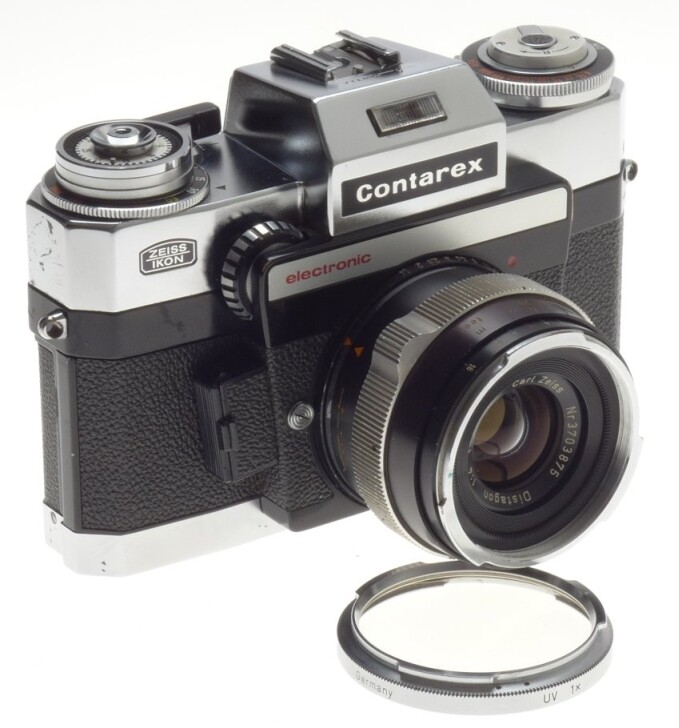 ZEISS IKON CONTAREX ELECTRONIC SLR VINTAGE FILM CAMERA DISTAGON 1:4 f ...