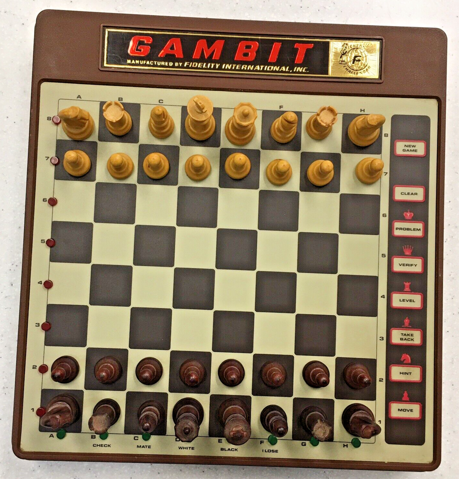 Fidelity Gambit Electronic Chess Challenger Vintage Computer Game 6084 ...