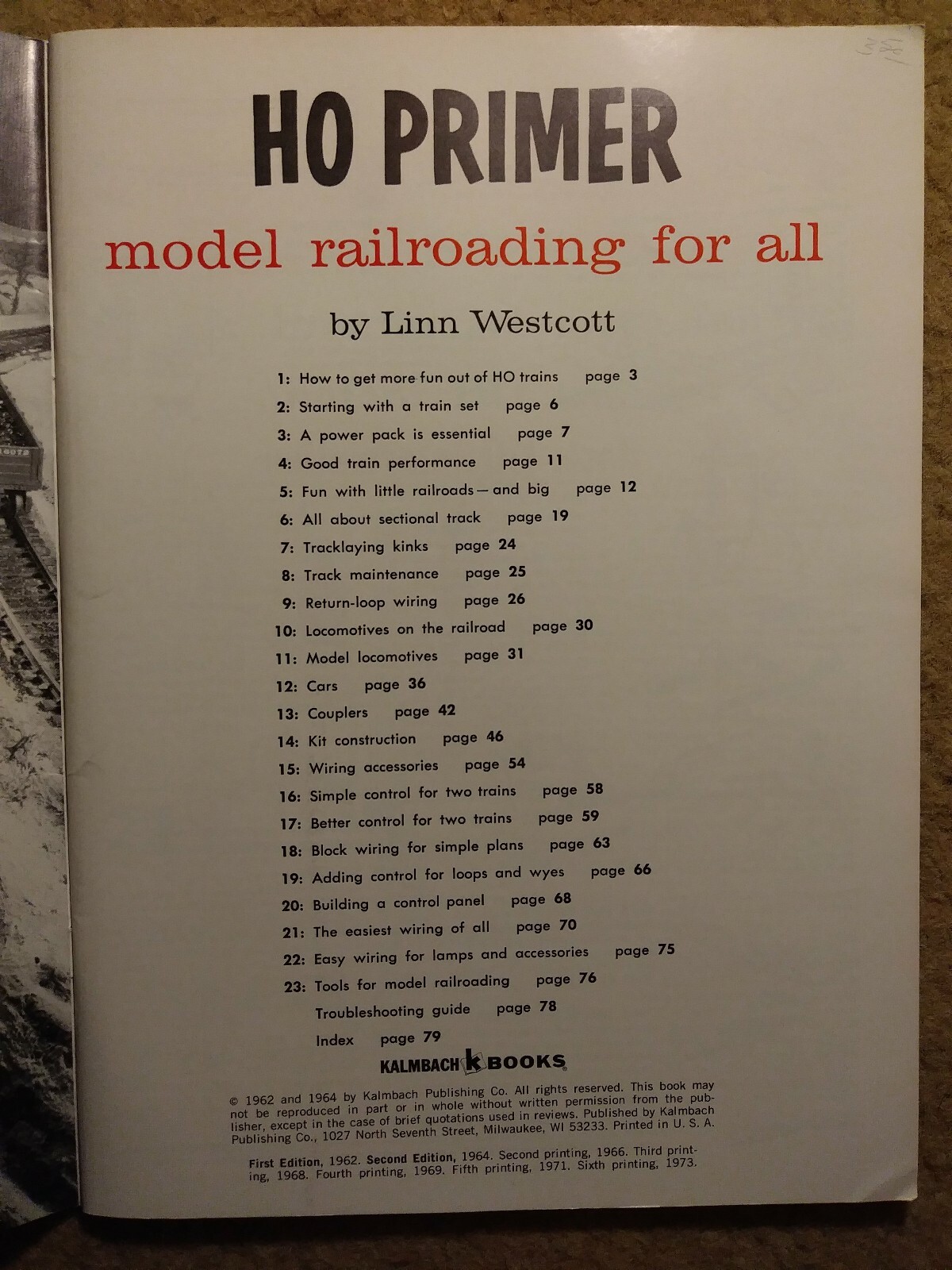 1962 1st edition HO Primer: Model Railroad for All Linn Westcott great ...