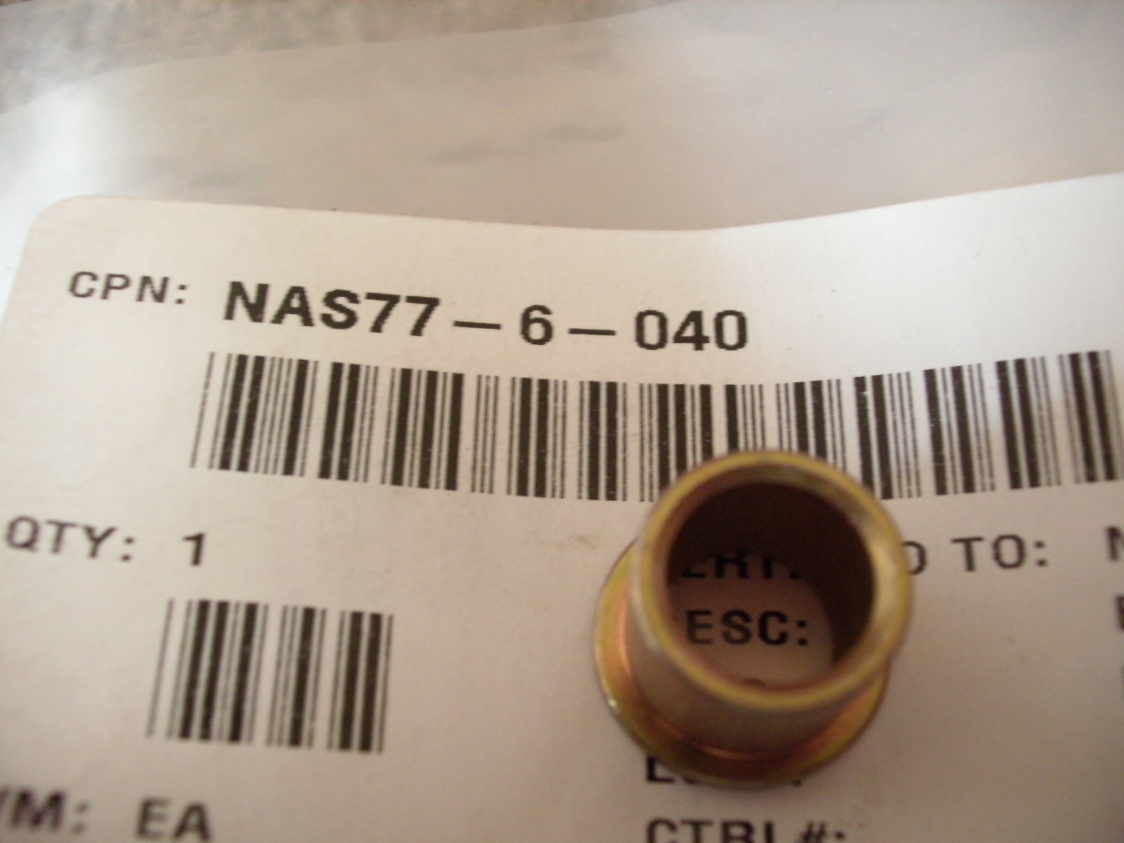 Cessna Aircraft Parts, (New) Bushing, P/N NAS77-6-040 | eBay