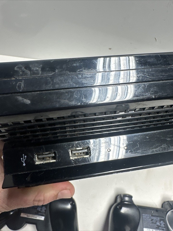 Sony PlayStation 3 CECHH01 40GB HDD Fat Console 4 Controllers Tested | eBay