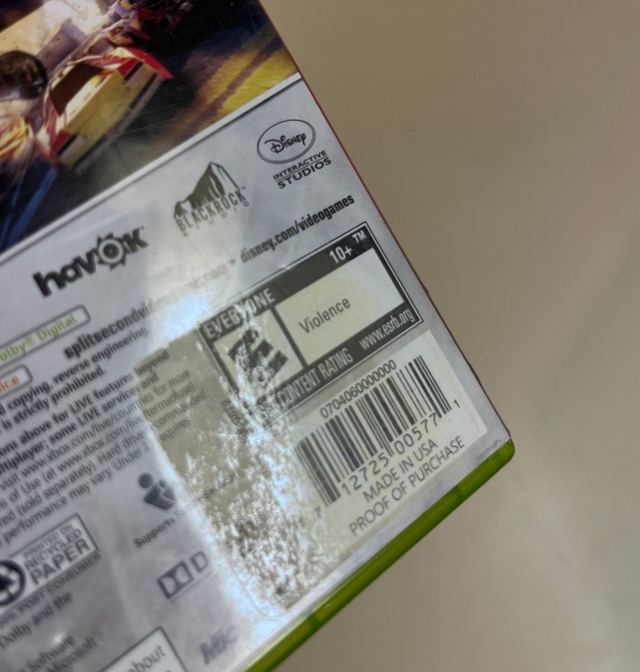 Split/Second Xbox 360 / One / Series X Video Game + Manual, Racing ...