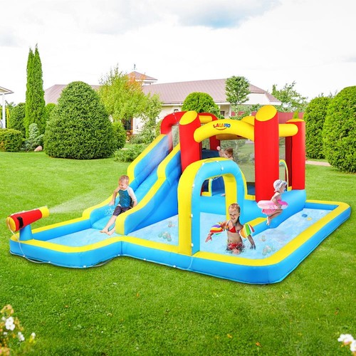 Inflatable Bounce House Water Slide Pool Kids Jumper Castle with Air ...