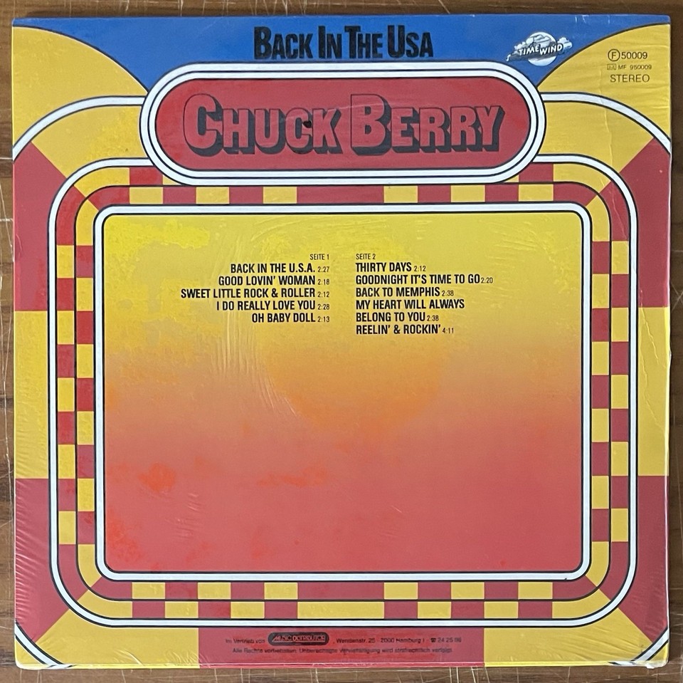 Chuck Berry - Back In The USA-SEALED-1983 Time-Wind F 50009 Germany ...