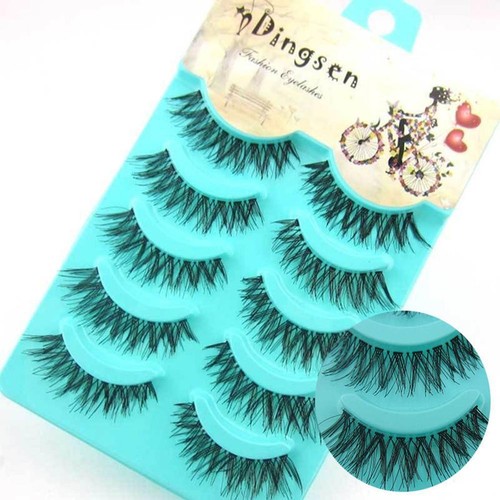 5 Pairs 3D Mink False Eyelashes Wispy Cross Natural Long Lashes Eye ...
