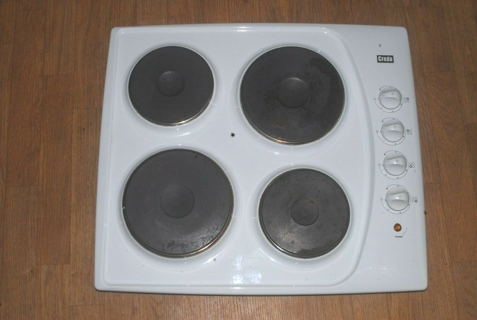 BUILT-IN CREDA SEALED PLATE HOB, WHITE, MODEL 42351, FULLY SERVICEABLE ...