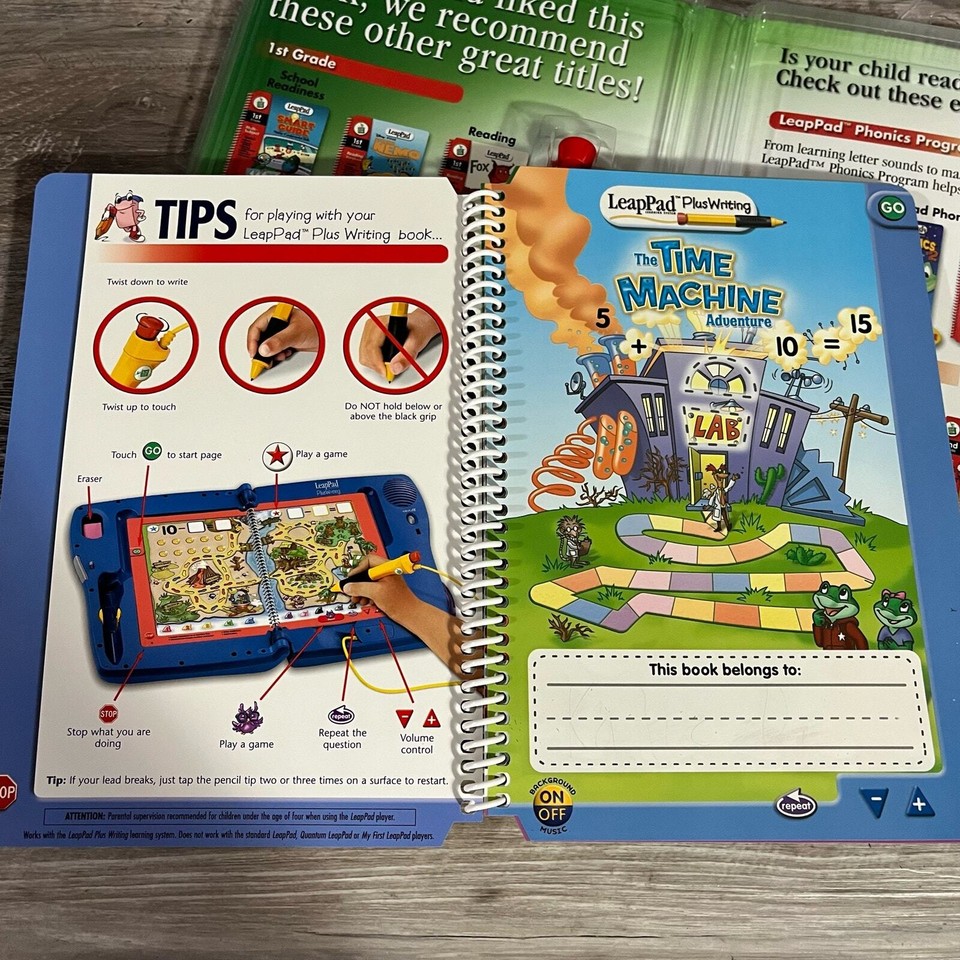 Leap Frog Leap Pad Plus Writing Math The Time Machine Adventure Tested ...