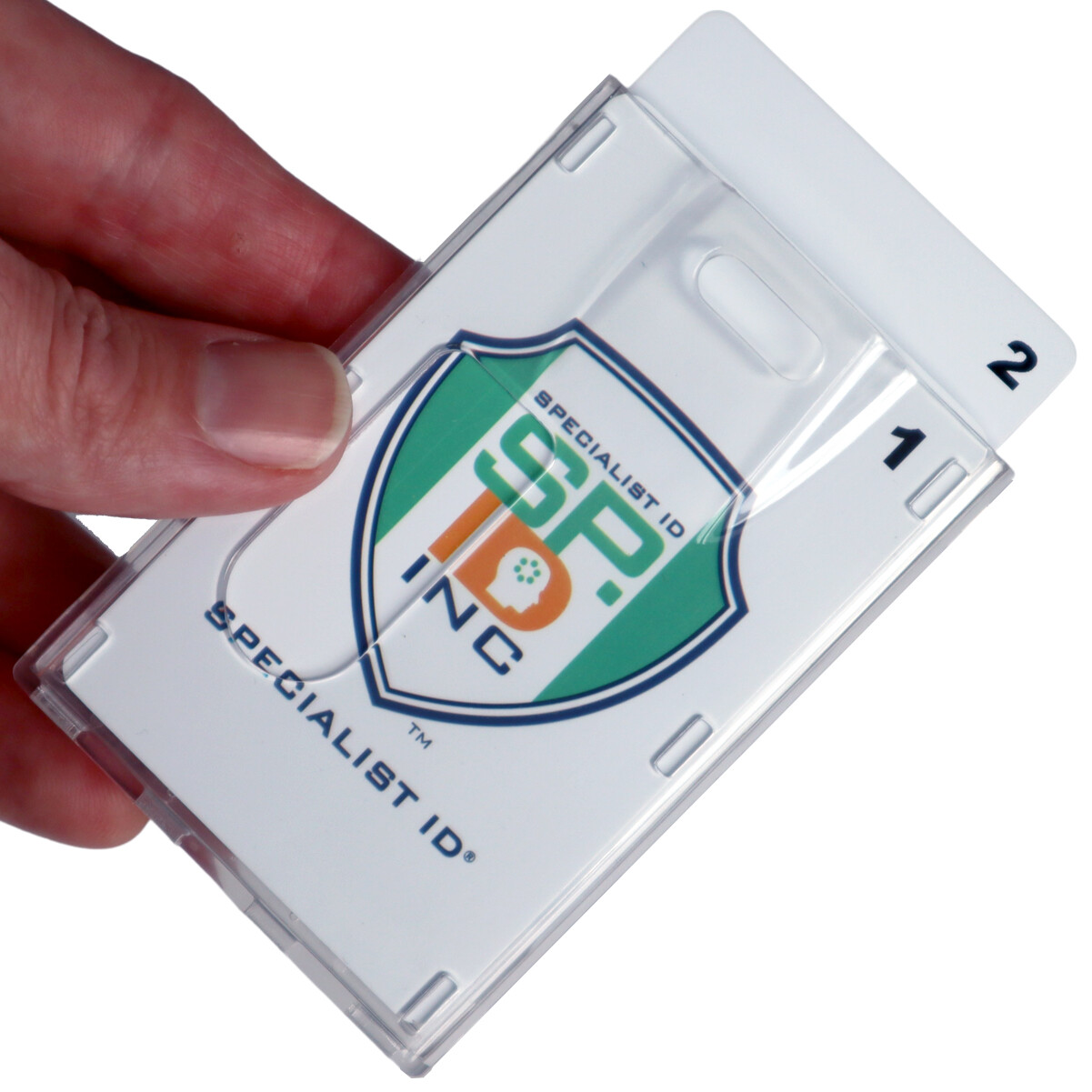 Clear Vertical Multiple Badge Holder - Top Loading Two Cards - by ...