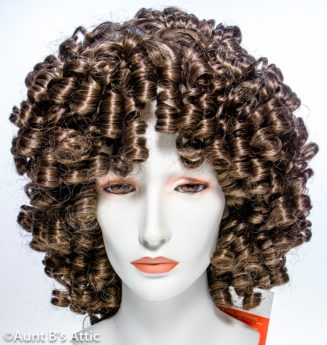 Wig Ringlet Curl Brown Shoulder Length Full Thick Curly Synthetic Hair ...