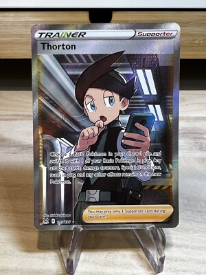 Thorton 195/196 Ultra Rare Full Art Trainer Pokemon Lost Origin Near ...
