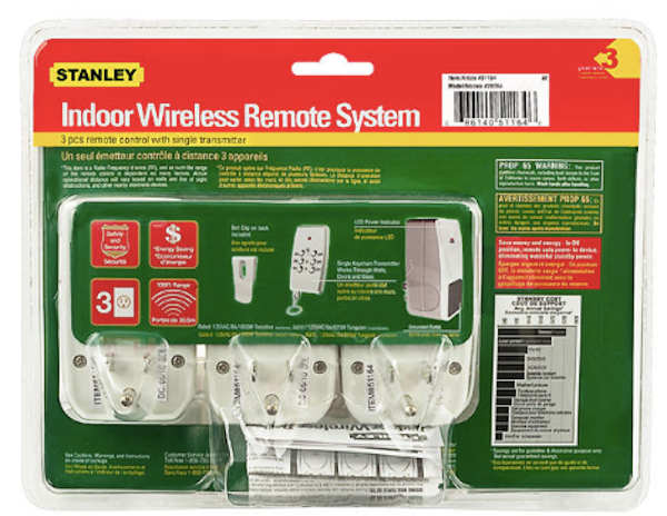 Stanley (3) Wireless Indoor Christmas Light Controllers with Remote ...