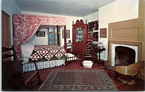 Postcard NJ Greenwich The Gibbon House Bedroom BJ11 | eBay