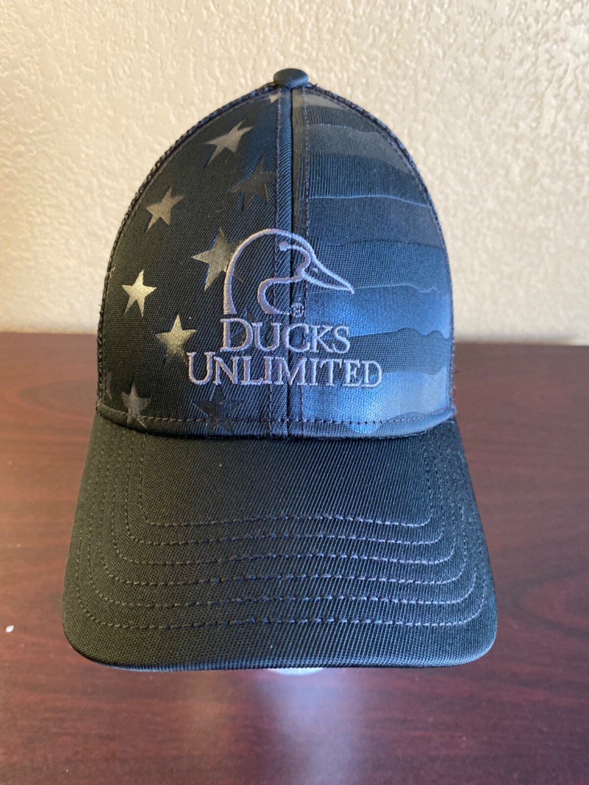 Ducks Unlimited Mesh Trucker Snapback Hat Cap Black O… - Gem