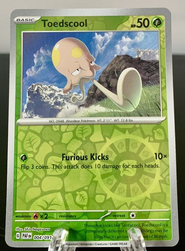 Pokémon TCG Paldean Fates Toedscool #4 Reverse Holo | eBay