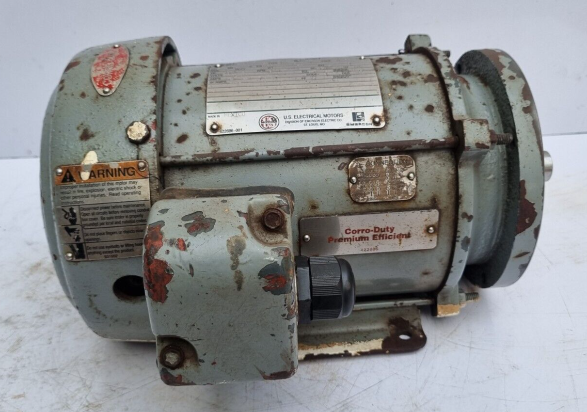 U.S Electrical Motors TCE Frame Motor 1740 RPM 6205-2ZJC3 / 6203-2ZJC3 ...