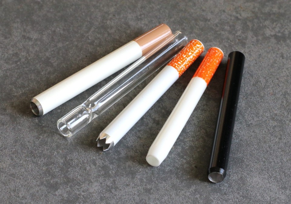 1 glass 3” One Hitter Pipe GLASS Bat Tobacco Smoking Dugout replacement ...