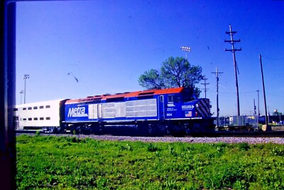 Kodachrome Original Slide Metra Diesel Engine #604 Franklin Park, IL ...